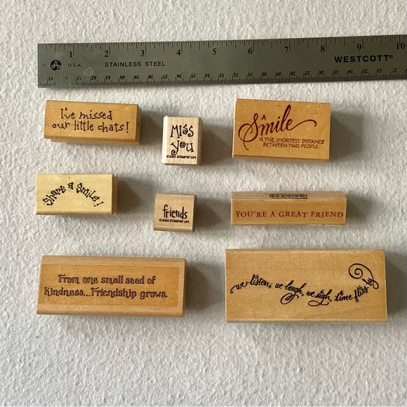 Other | 8 Vintage Ink Stamps Mostly 199s 2 Early 2000s ...